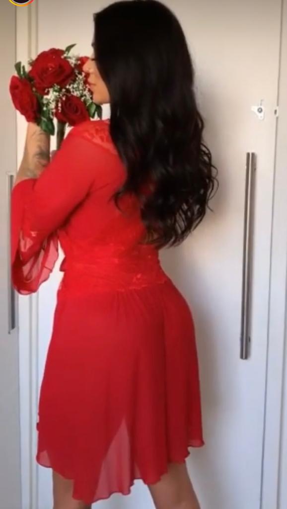 ROBE TULE COM DETALHES EM RENDA CURTO - Espaço Sensual Colatina